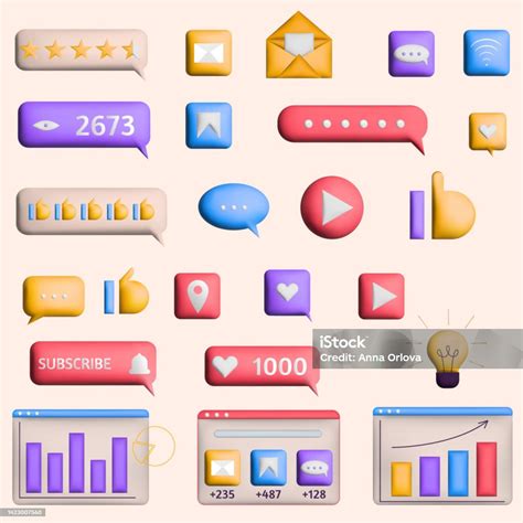 3d 검토 Smm 개념 디지털 마케팅 캠페인 발표 및 프로모션 웹 배너 벡터 렌더링 일러스트 레이 션 개념에 대한 스톡 벡터 아트 및 기타 이미지 Istock