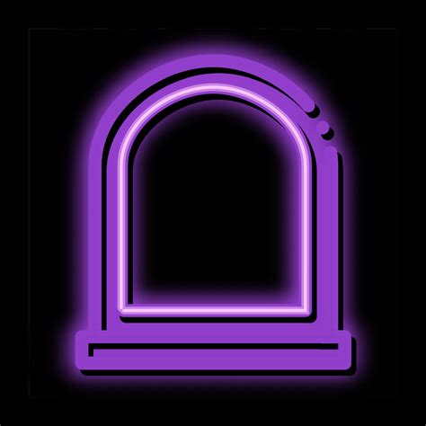 Arcuate Window Neon Glow Icon Illustration Vector Art At Vecteezy