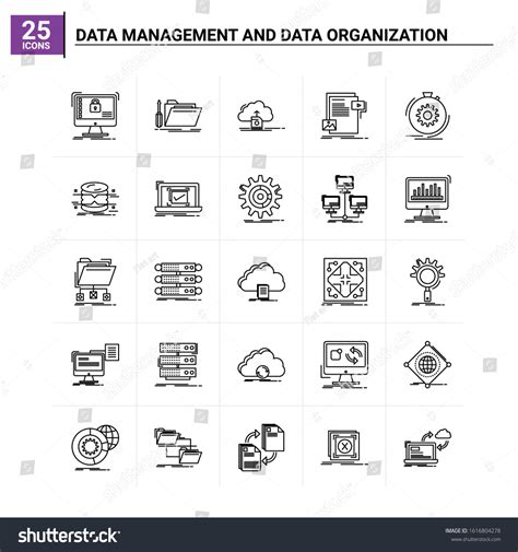 25 Data Management Data Organization Icon Stock Vector Royalty Free 1616804278 Shutterstock