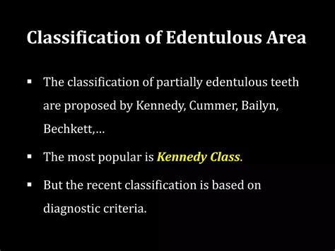 Dental Classification For Removable Partial Denture Pptx