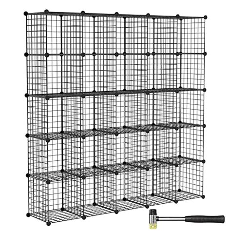 Tumucute Wire Cube Storage Organizer 25 Cube Modular Mental Grids