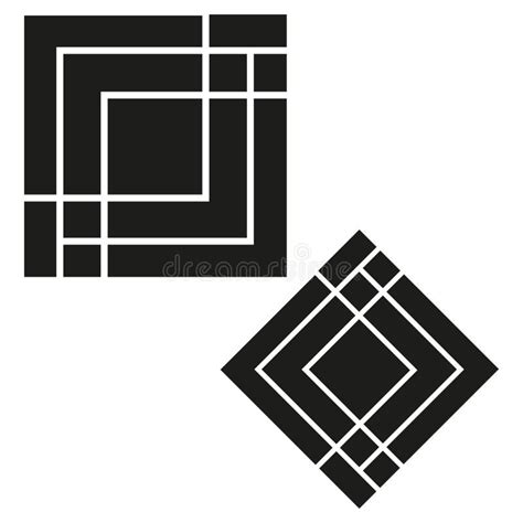 Geometric Squares Pattern Abstract Maze Grid Optical Illusion Vector Illustration Eps 10