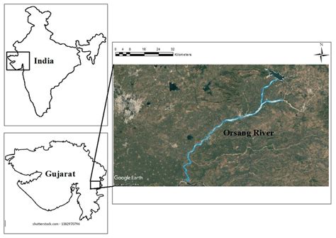 Location Map Of The Orsang River Chhotaudepur Gujarat Download