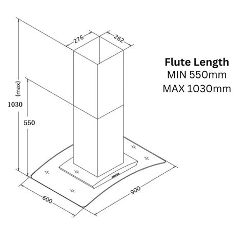 Falco 90cm Island Curved Glass Extractor Fal 90 Is90a Tafelberg