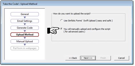 how to upload the form manually simfatic forms 5 0 help