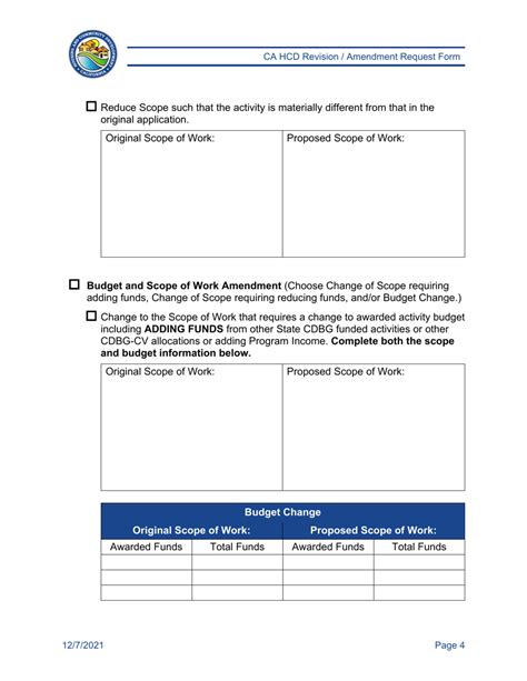 California Ca Hcd Revisionamendment Request Form Fill Out Sign
