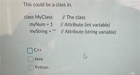 Solved This Could Be A Class In Class Myclass The