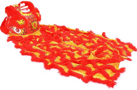 Lion Dance Costume Southern Style Red And Gold Dragonsportseu