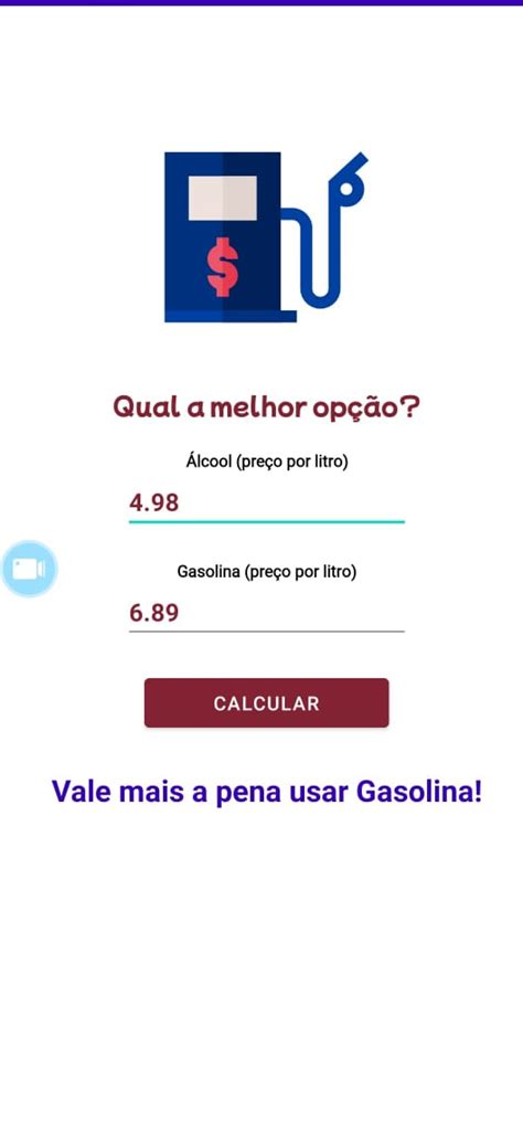 GitHub Rbotini App Calculadora Combustivel App Criado Em Java Para Calcular Qual Combustivel