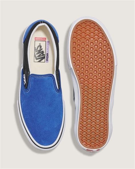 Shop Vans Skate Slip On In Blue