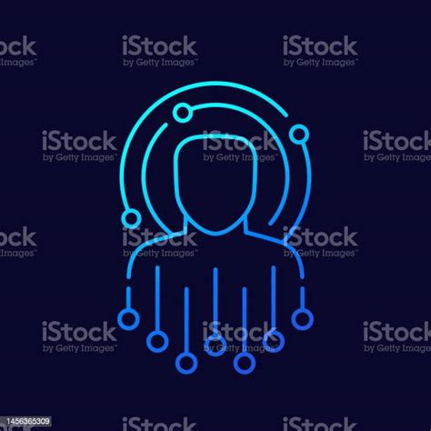 Icône De Ligne Dintelligence Artificielle Ou Dapprentissage Automatique