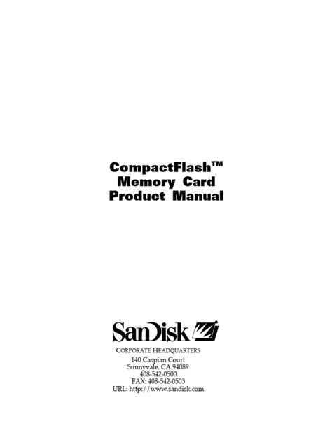 Compact Flash Card Pdf Memory Card Flash Memory