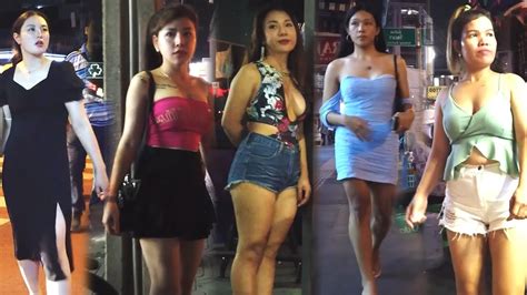 4k Thailand Bangkok Pattaya Soi 4 Nana Night Walking Street Scenes So Pretty Ladies