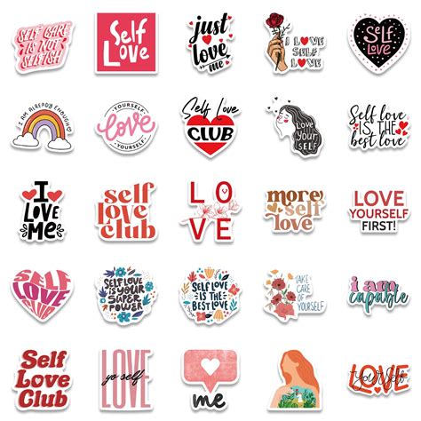 50pcs Self Love Stickers Au Sticker World