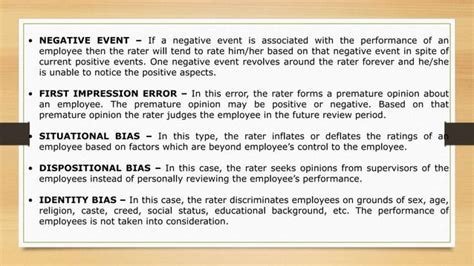 Rater Bias In Performance Management Pptx Resume Writing And Advice Job Search