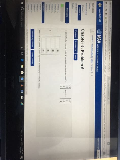Solved WeBWork MAA Homework Sets Chapter 5 Problem 6 Chegg
