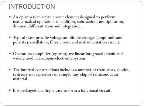 Chapter 7 Operational Amplifier Op Amp Pdf