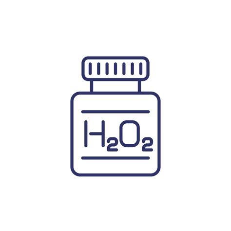 Hydrogen Peroxide Line Icon On White 4637623 Vector Art At Vecteezy