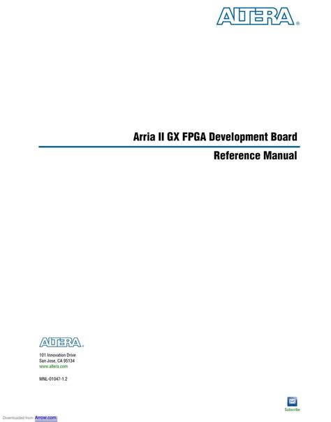 Altera Arria Ii Gx Reference Manual Pdf Download Manualslib