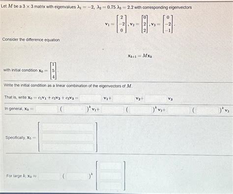 Solved Let M Be A 3×3 Matrix With Eigenvalues