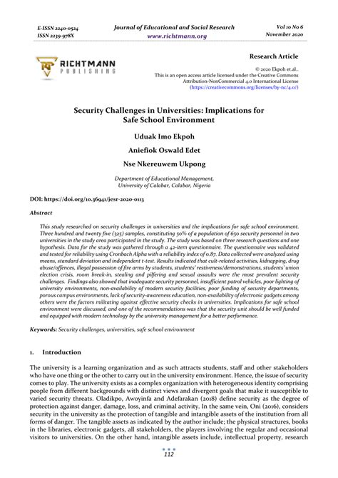 PDF Security Challenges In Universities Implications For Safe Babe Environment