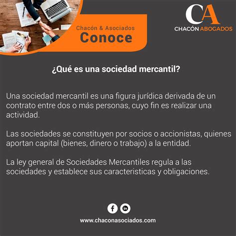Conoce Que Es Una Sociedad Mercantil Chacón And Asociados