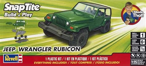 Revell Scale Snap Tite Jeep Wrangler Rubicon Somerset Models