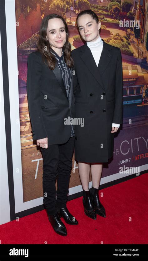 New York Ny June 4 2019 Ellen Page Elliot Page And Emma Portner