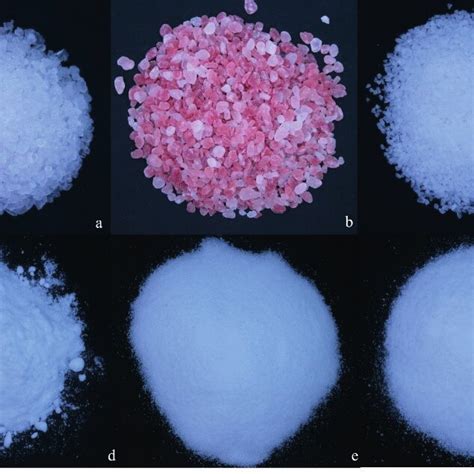 Six Different Types Of Salt A Himalayan Salt B Pink Himalayan Salt Download Scientific