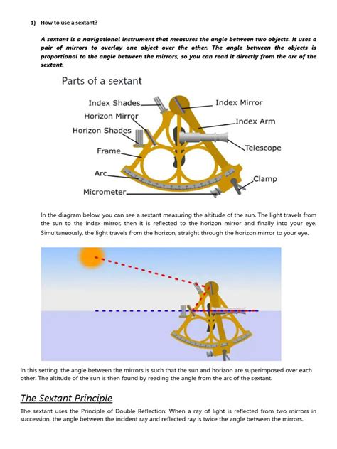 How To Use A Sextant Pdf Electromagnetic Radiation Optics