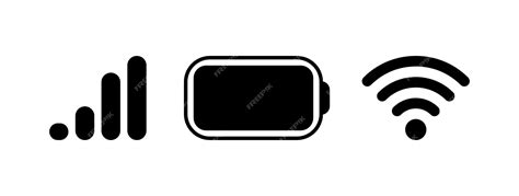 Premium Vector Status Bar Icon Phone Signal Wifi Battery Icon Vector Illustration