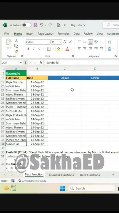 How To Use Upper Lower And Proper Function In Excel Exceltips Officesoftware Exceltricks Youtube