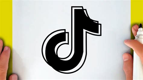 Tik Tok Logo Drawing Easy