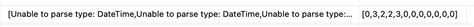 Unable To Parse Time Datetime Bug When Making An Array Of Datetimes