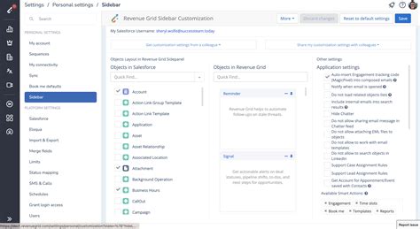 Sidebar Customization Revenue Grid Knowledge Base