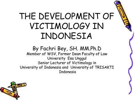 Ppt The Development Of Victimology In Indonesia Powerpoint