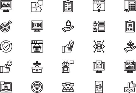 Customer Relationship Icons Collection Is A Illustration With Editable Stroke 49383226 Vector