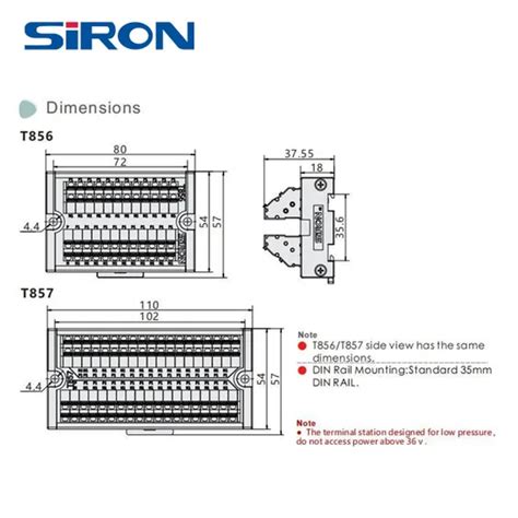 Siron T856 Industrial Rail Type Wiring Wire Terminal Fast Connector 24