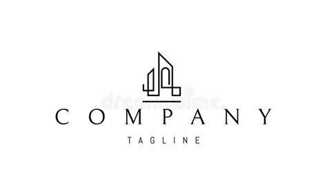 Vector Logo On Which An Abstract Image Of A Building With An Arch In A