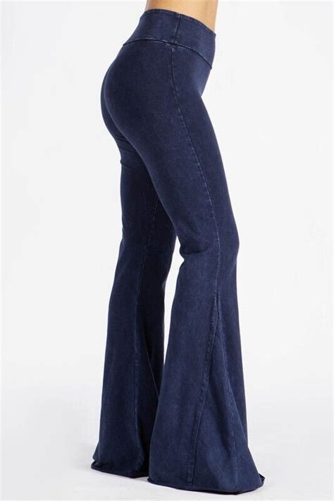 Chatoyant Plus Size Fit And Flare Raw Edge Bell Bottoms Electric Blue 1xl