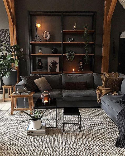 Dark Rustic Living Room At Trudi Abbas Blog