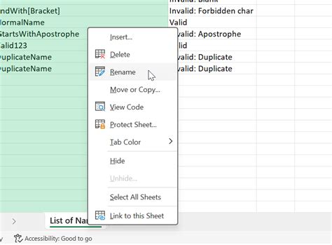 How To Enforce Excel Sheet Naming Rules Myexcelonline