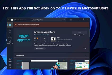 Fix This App Will Not Work On Your Device In Microsoft Store Minitool