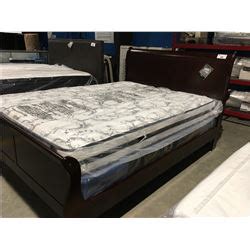 Queen Size Ashley Cherry Wood Colour Sleigh Bed Frame Headboard