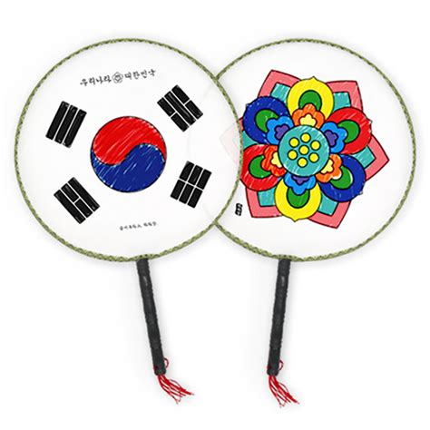 패브릭 전통 부채 2종 택1 하하당