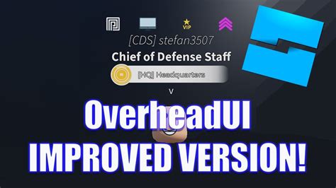 Roblox Army Overheadui Improved Tutorial Youtube