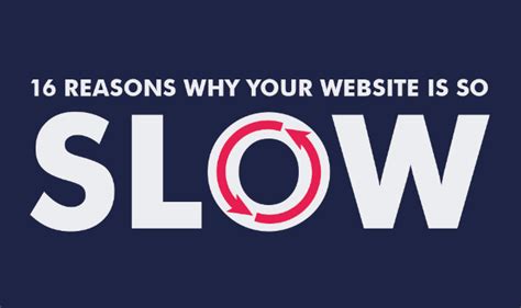 16 reasons why your website is so slow infographic visualistan
