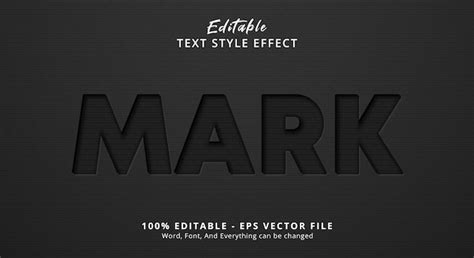 Premium Vector Editable Text Effect Embossed Mark Template