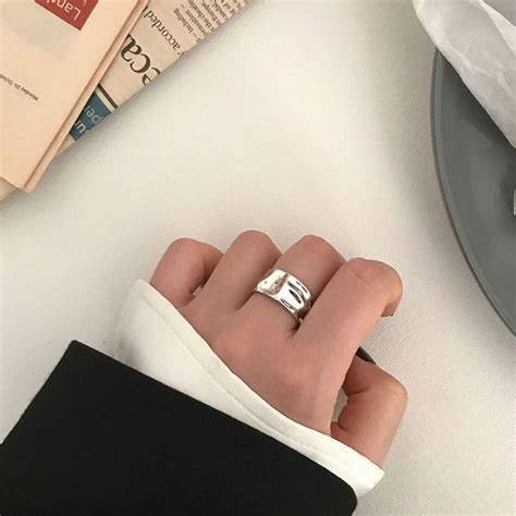 Retro Style Irregular Concave And Convex Rings Nutricaodiaria