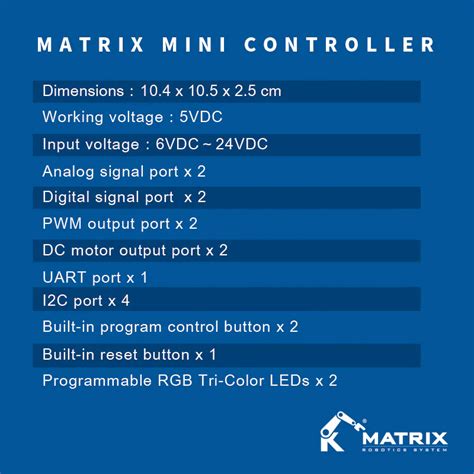 Matrix Mini Starter Robot Set Matrix Robotics